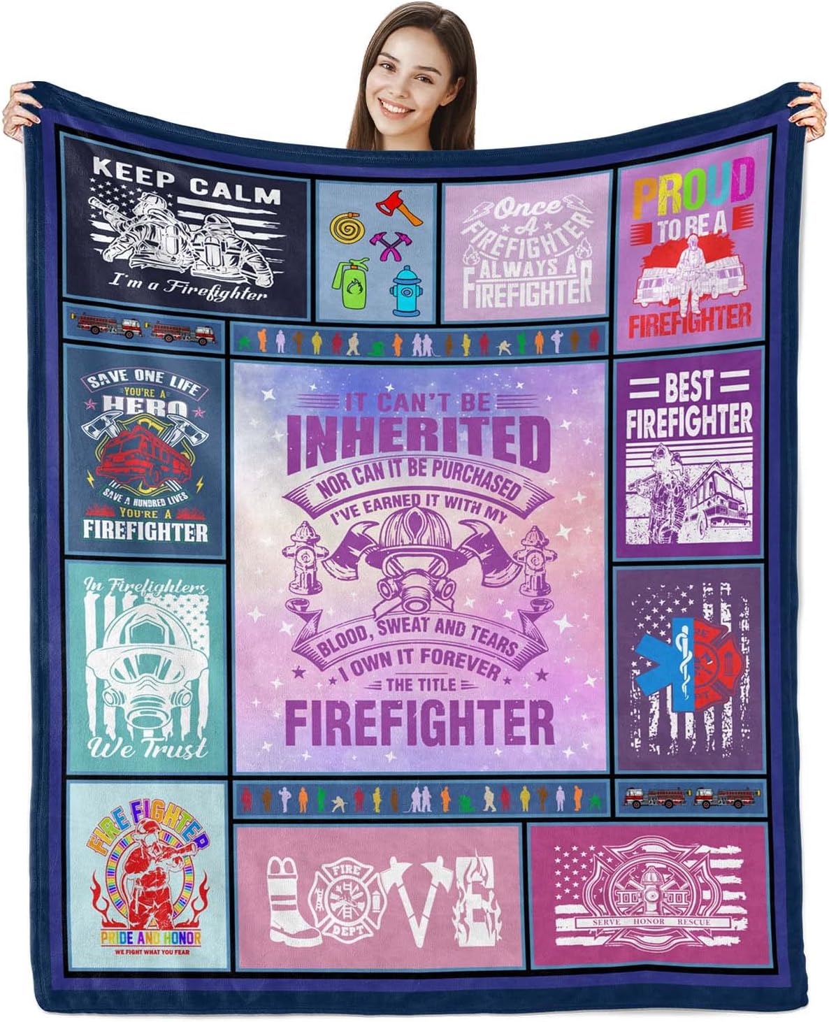 Firefighter Gifts for Women - Firefighter Throw Blankets - Robokeg